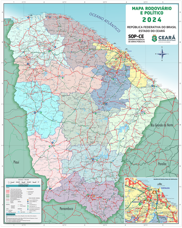 Mapa do Ceará - Superintendência de Obras Públicas